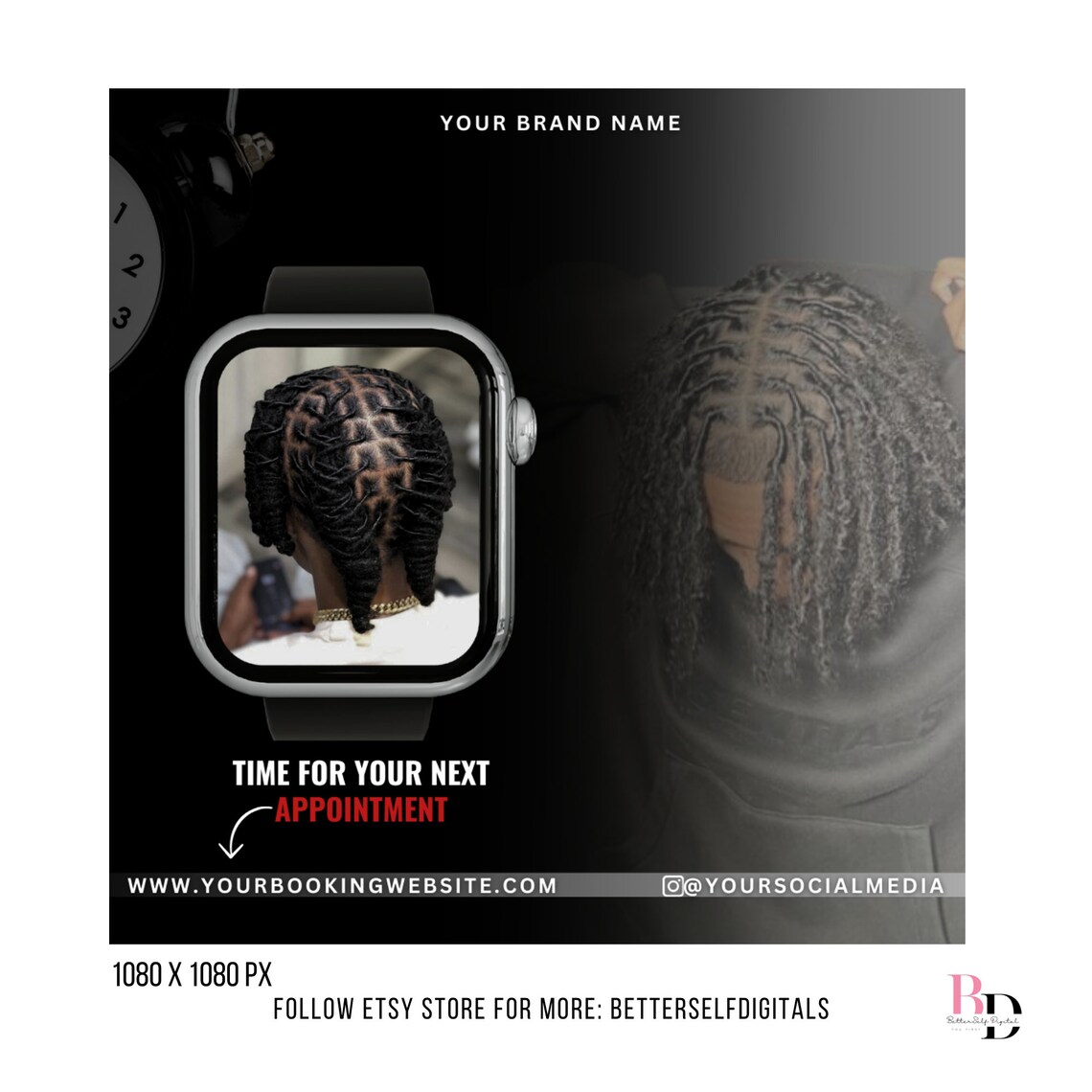 Locs and Styles Flyer, Barbershop, Loc Retwist, Editable on Canva ...