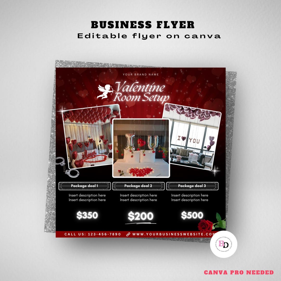 Room Setup Flyer Template, DIY Template, Editable on Canva, Event Party ...