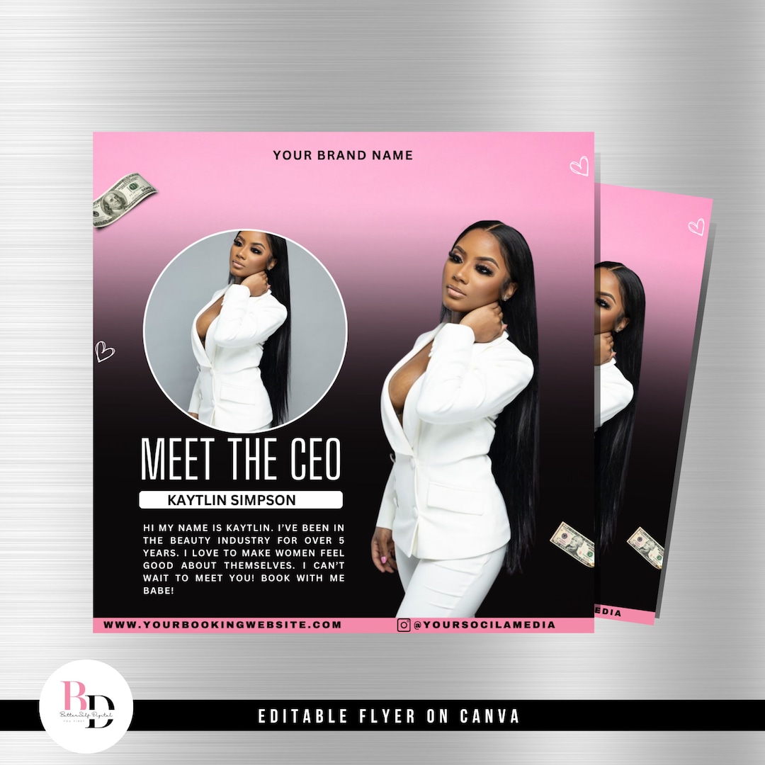 Meet the CEO Flyer, Editable on Canva, Business Flyer, Instagram Post ...