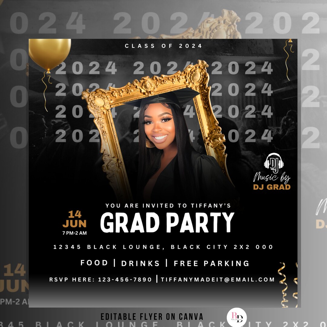 DIY Graduation Flyer, Class of 2024, Graduation Party Invitation ...