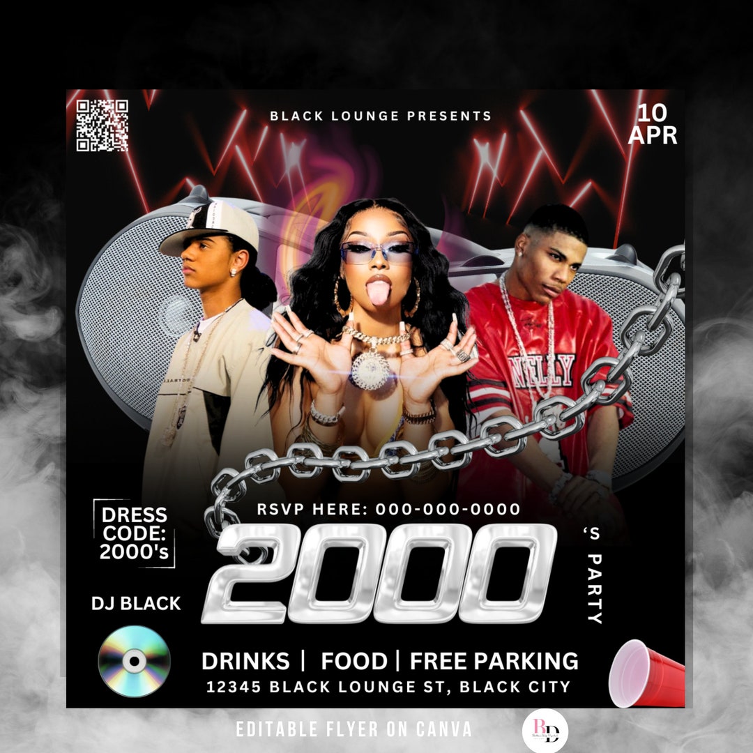 2000's Throwback Party Flyer, Event - Club - Lounge Invitations ...