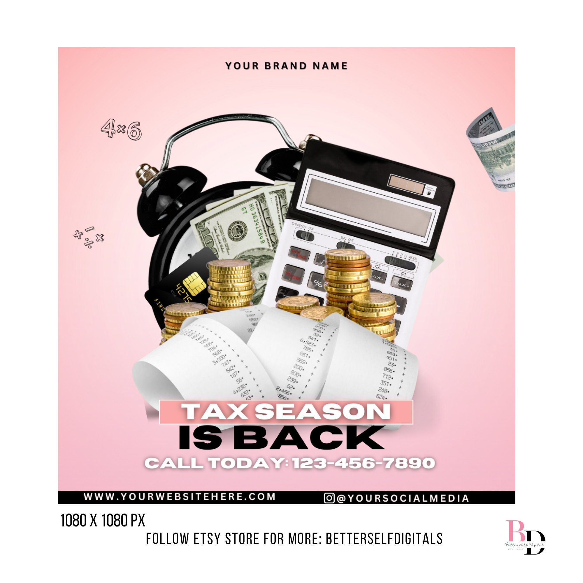 DIY Tax Prep Season Flyer, Credit Repair Flyer, Instagram Post, Graphic ...