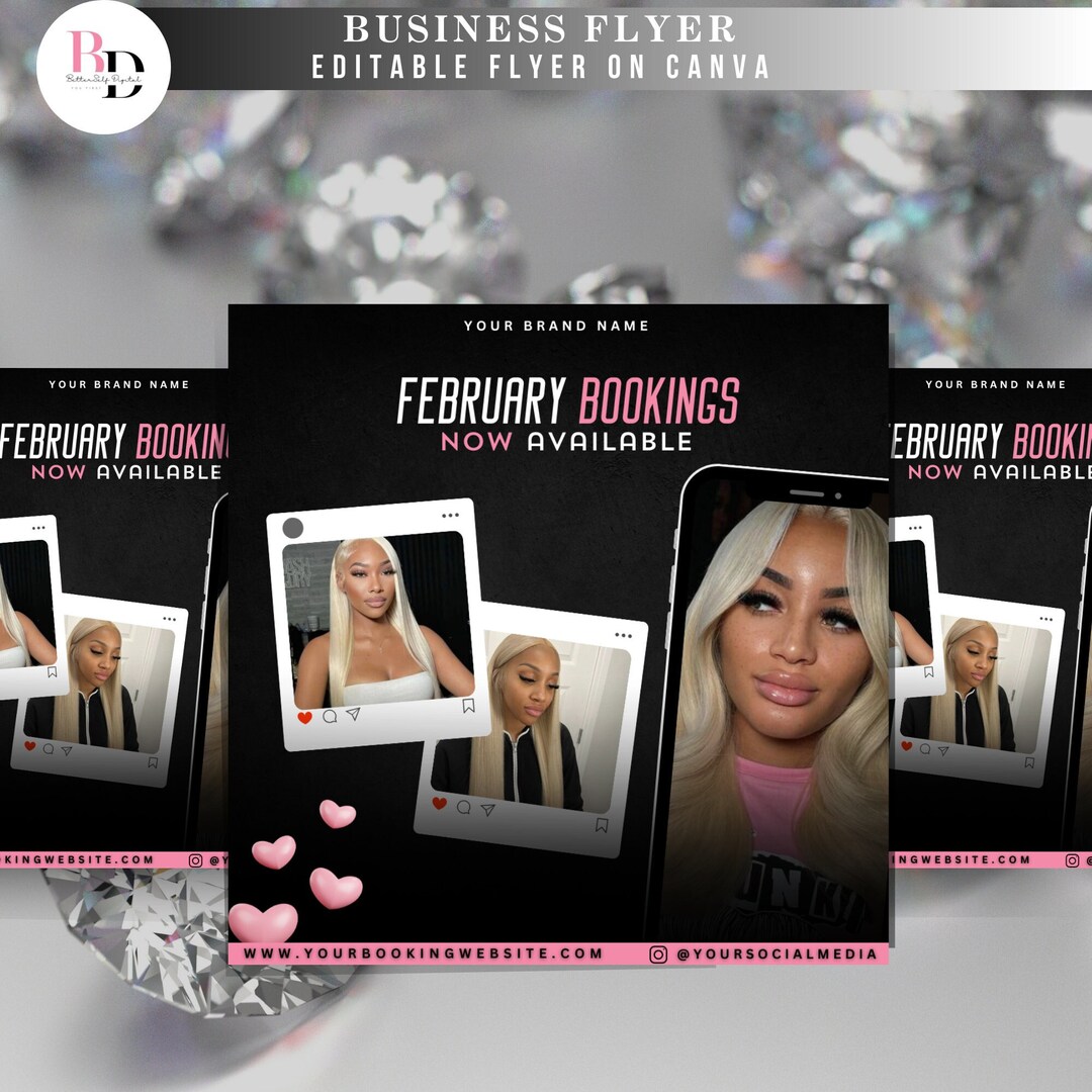 February Bookings Available, Book Today Flyer, Editable on Canva ...
