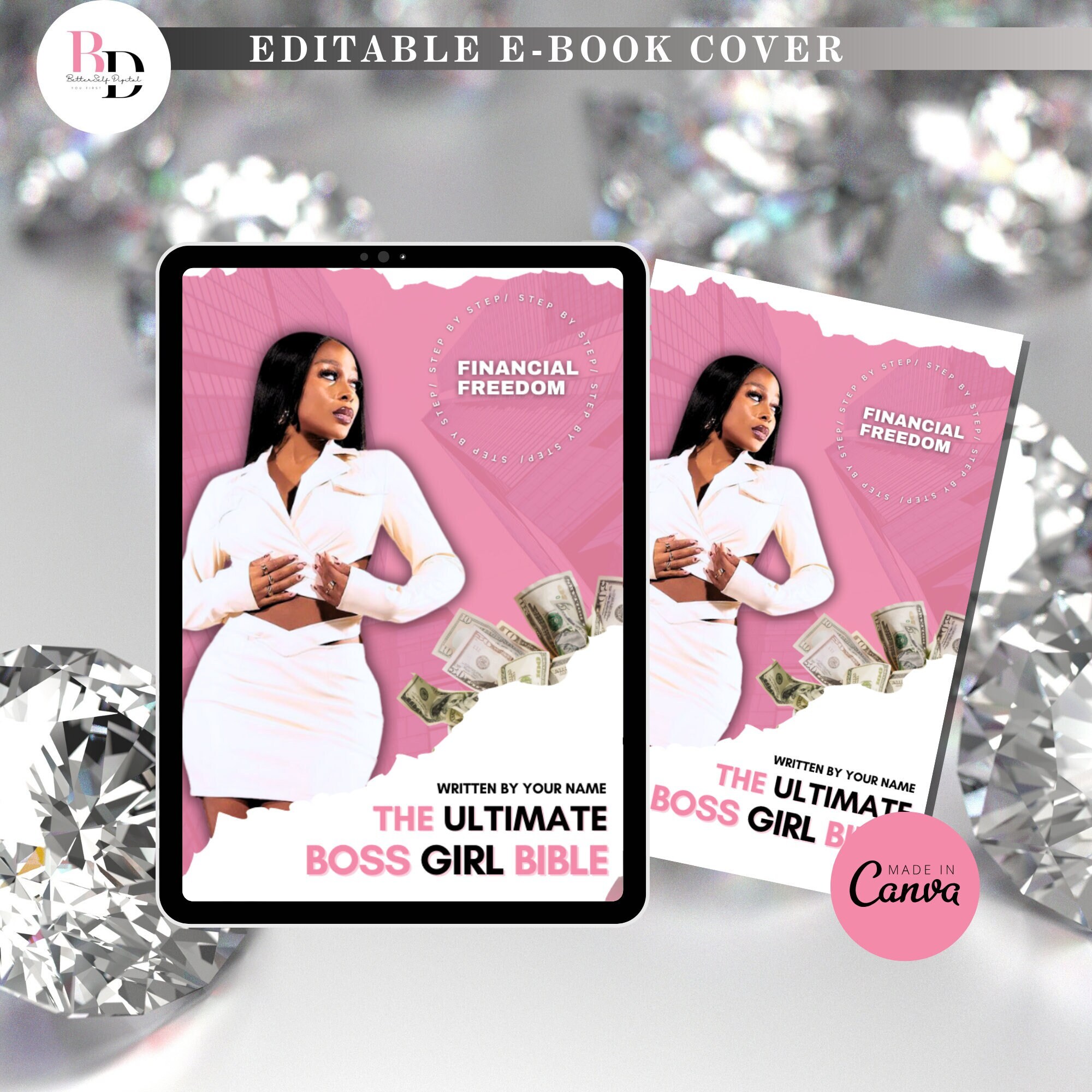 Ebook Cover Template, Boss Babe, Editable on Canva, Planner Cover ...