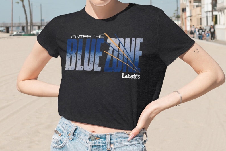 Pamela Anderson Tee 1988 Labatts Enter the Blue Zone Beer - Etsy