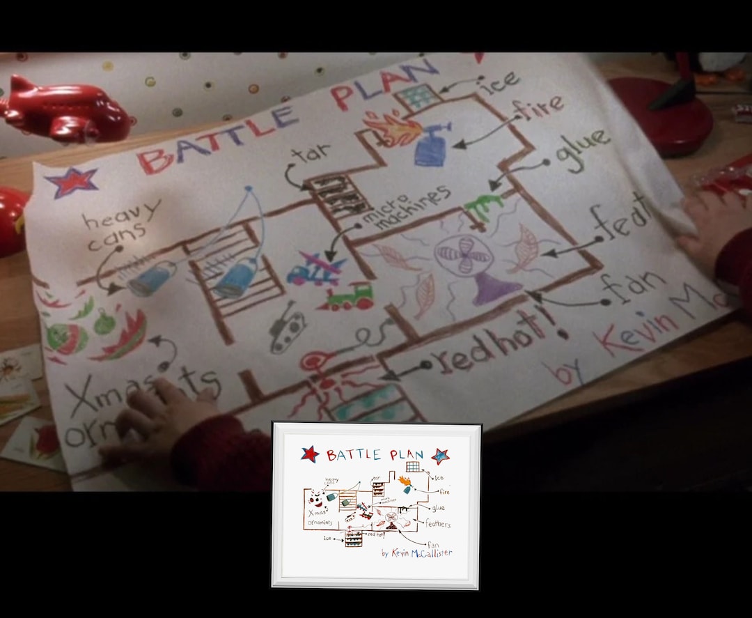 Battle Plan Kevin Mccallister Home Alone Christmas Cult Movie - Etsy