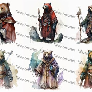 Watercolor Fantasy Bear Volume 2 Illustration Clipart PNG Character ...
