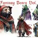 Watercolor Fantasy Bear Volume 1 Illustration Clipart PNG Character ...