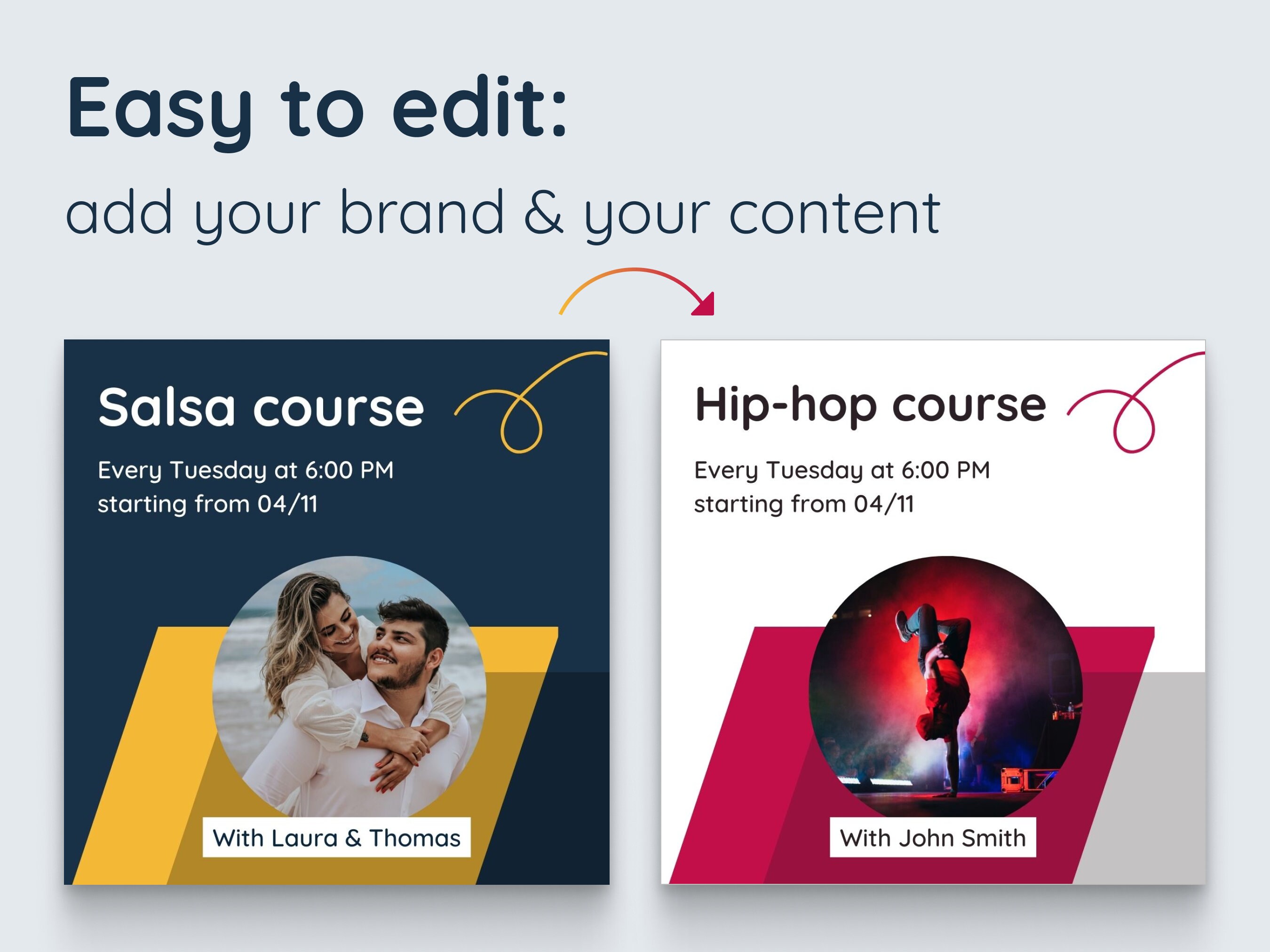 Dance Instagram Post Templates in Canva 21 Posts for Dance Studios and ...