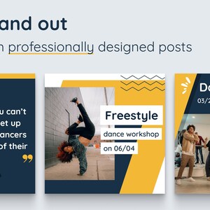 Dance Instagram Post Templates in Canva | 21 Posts for Dance Studios ...