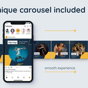 Dance Instagram Post Templates in Canva | 21 Posts for Dance Studios ...