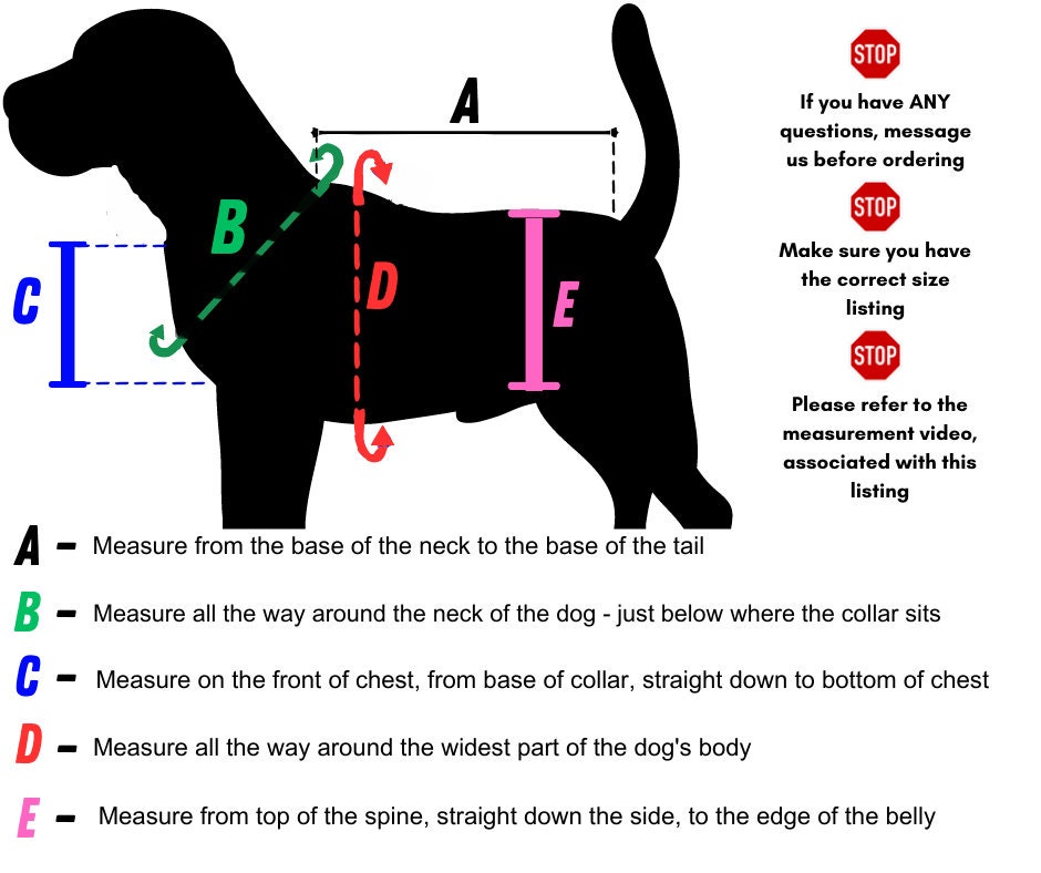 Dog Kilt Custom Small and Medium Breeds Back Length SIZE 8-18 Inches ...