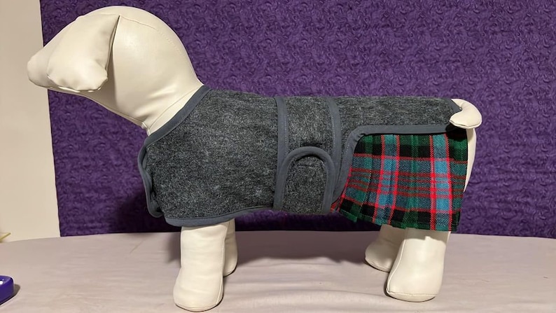 Dog Kilt Custom Small and Medium Breeds Back Length SIZE 8-18 Inches ...