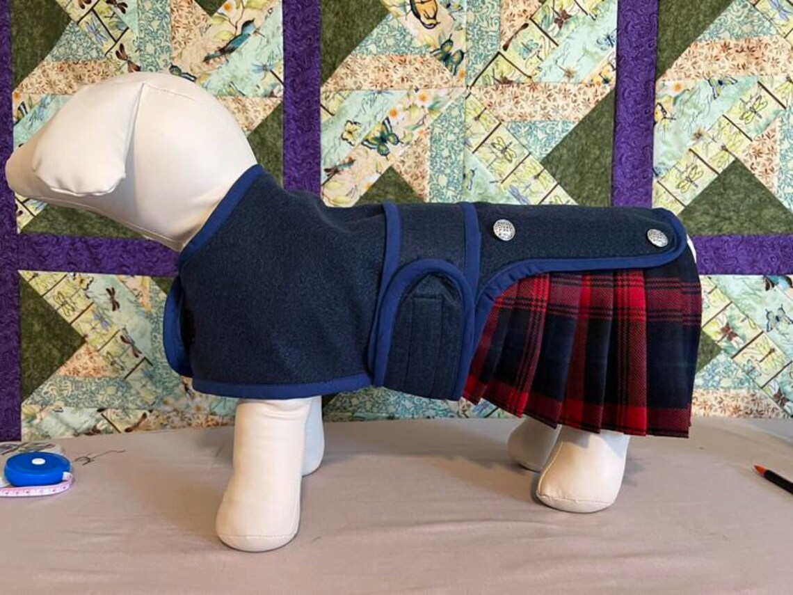 Dog Kilt Custom Small and Medium Breeds Back Length SIZE 8-18 Inches ...