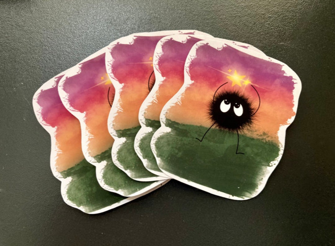 Soot Sprite Sticker- Watercolor Style Sticker- Die Cut Sticker- Vinyl ...