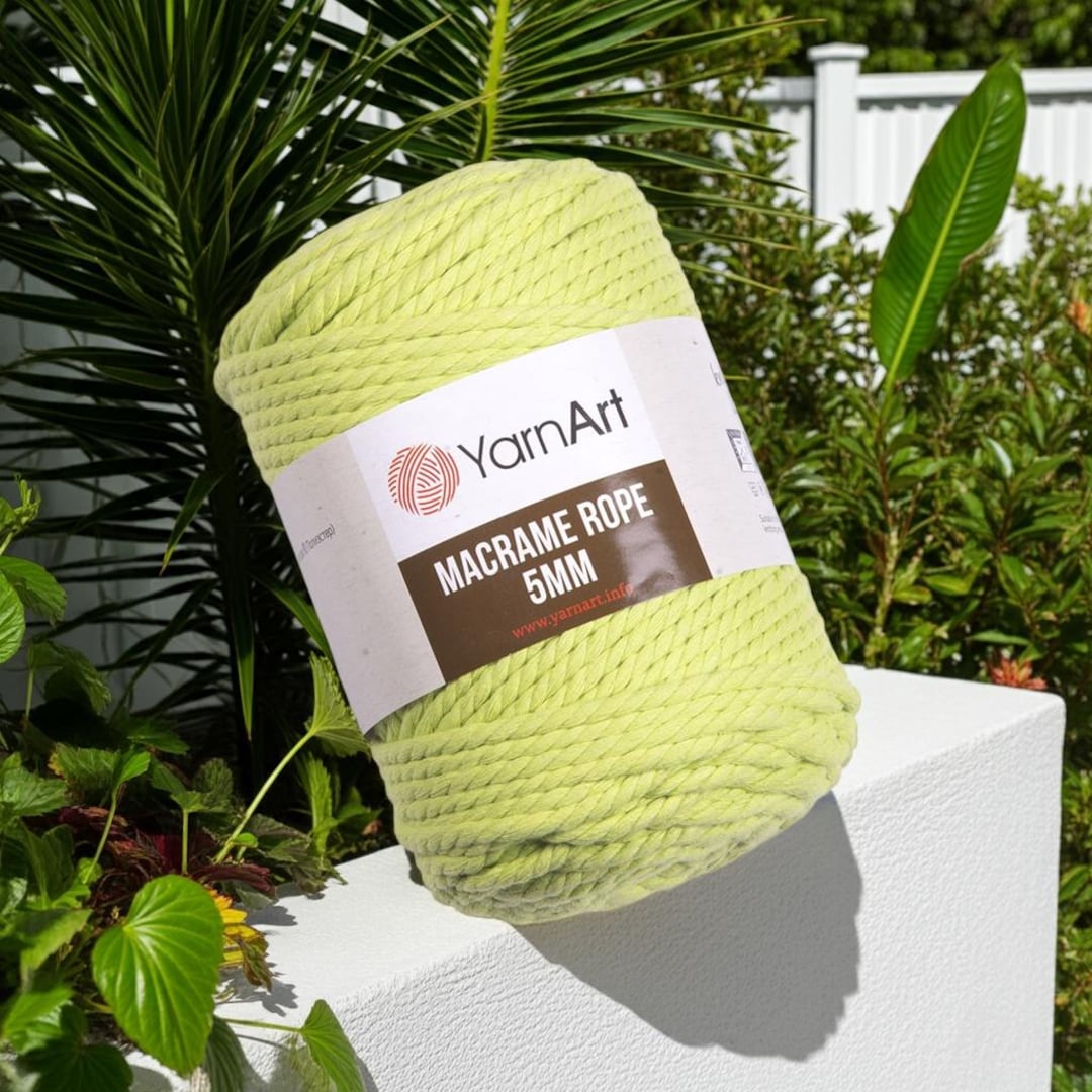 Yarnart Macrame Rope 5mm Thick Cord Yarn for Rugs Plant Holders and Eye ...