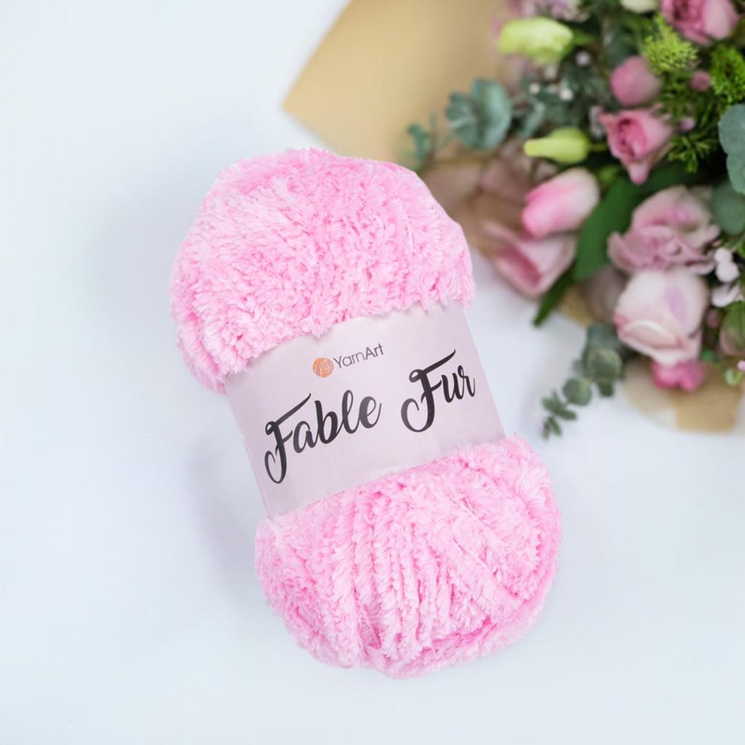 Yarnart Fable Fur Faux Fur Yarn for Knitting and Crochet Ultra Soft ...