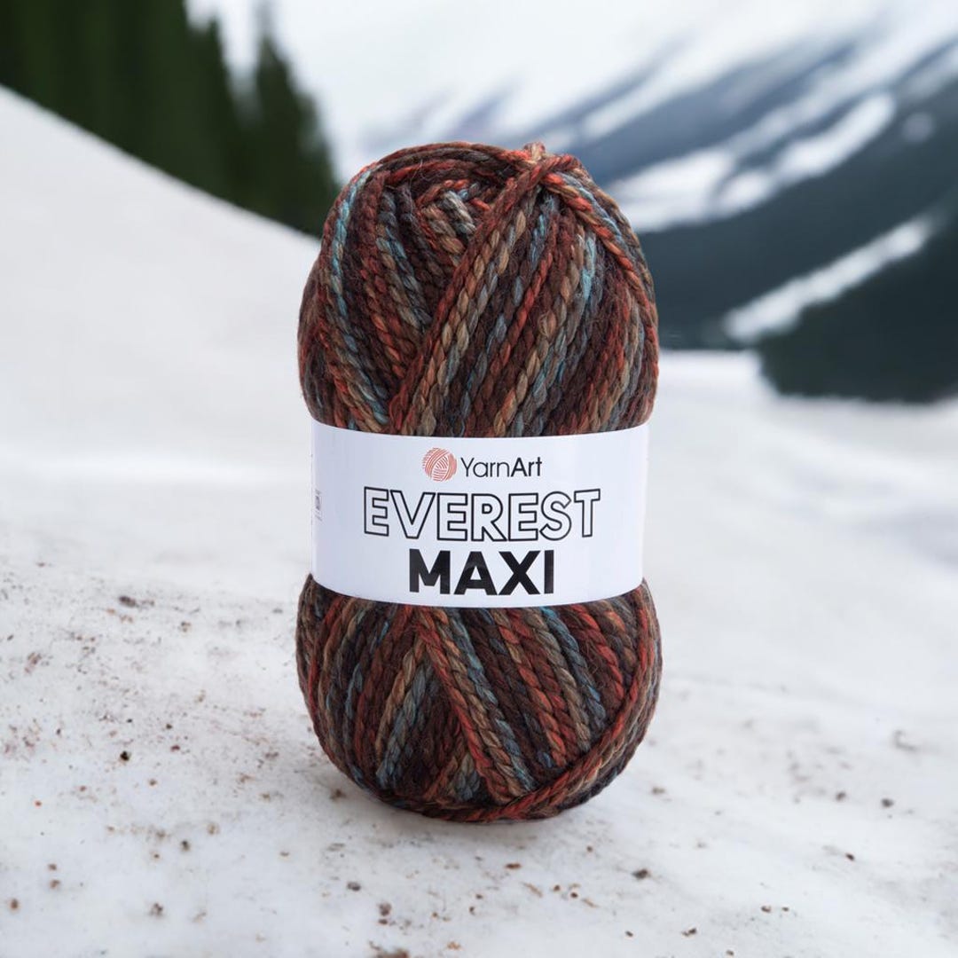 Yarnart Everest Maxi Bulky Multicolor Yarn for Chunky Knitting Warm ...
