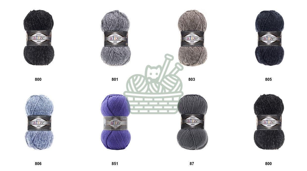 Alize Superlana Midi Yarn Acrylic Wool Aran Yarn for Knitting and ...