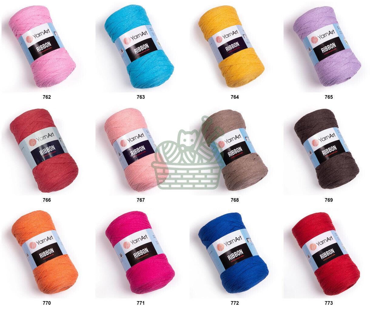 Yarnart Ribbon Flat Yarn for Home Decor Baskets Rugs and Bold DIY ...
