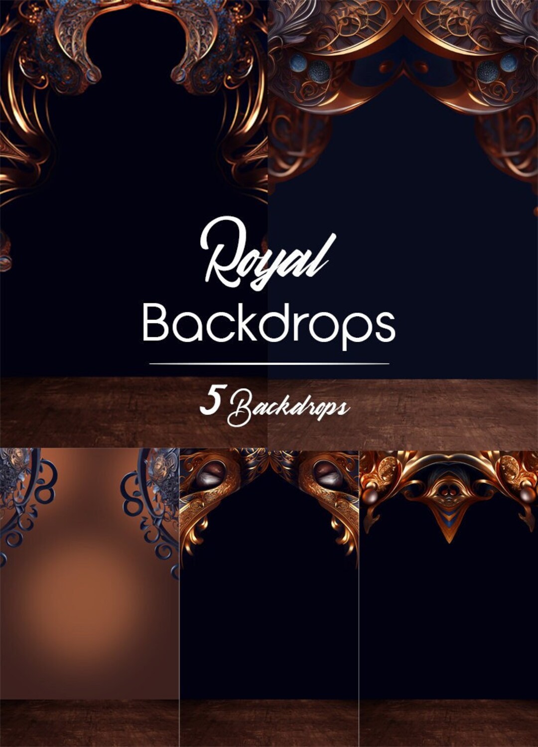 Royal Backdrop, Digital Royal Backdrops, Studio Backdrops , Golden ...