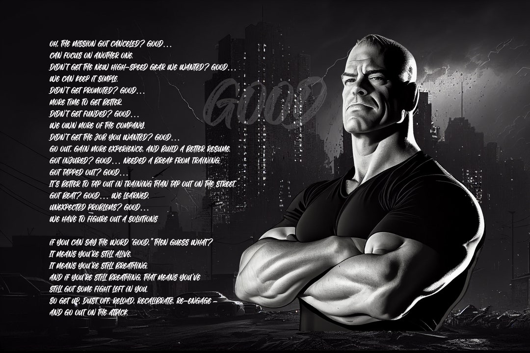 Jocko Willink Motivational Canvas: Embrace the Good in Bad - Inspiring ...