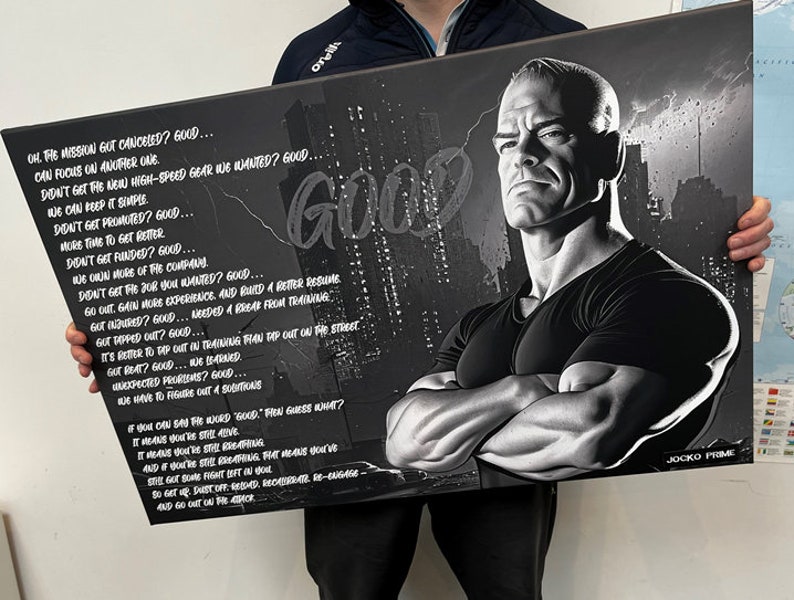 Jocko Willink Motivational Canvas: Embrace the Good in Bad - Inspiring ...