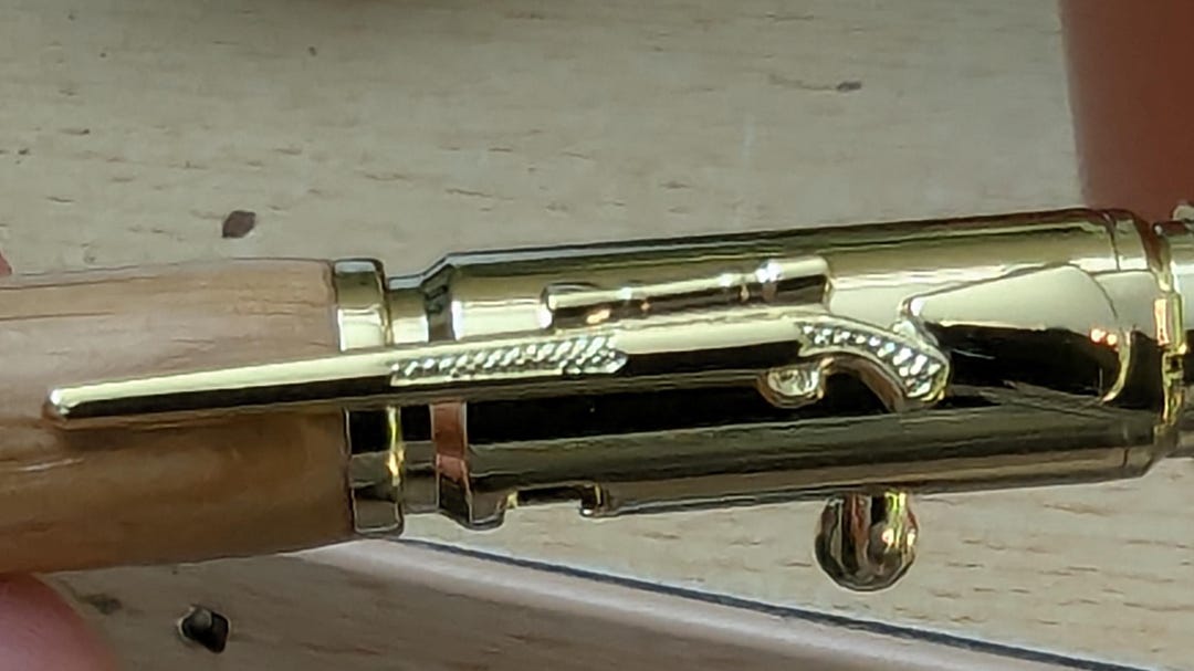 Handmade Oak Rifle Action Bullet Pen Bolt Action Pen With Rifle Clip ...