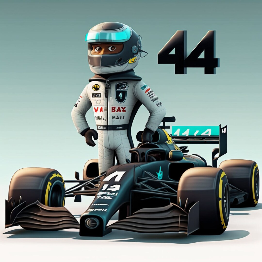 Dynamic F1 Racer - Pixar-inspired 3D Digital Art - Etsy