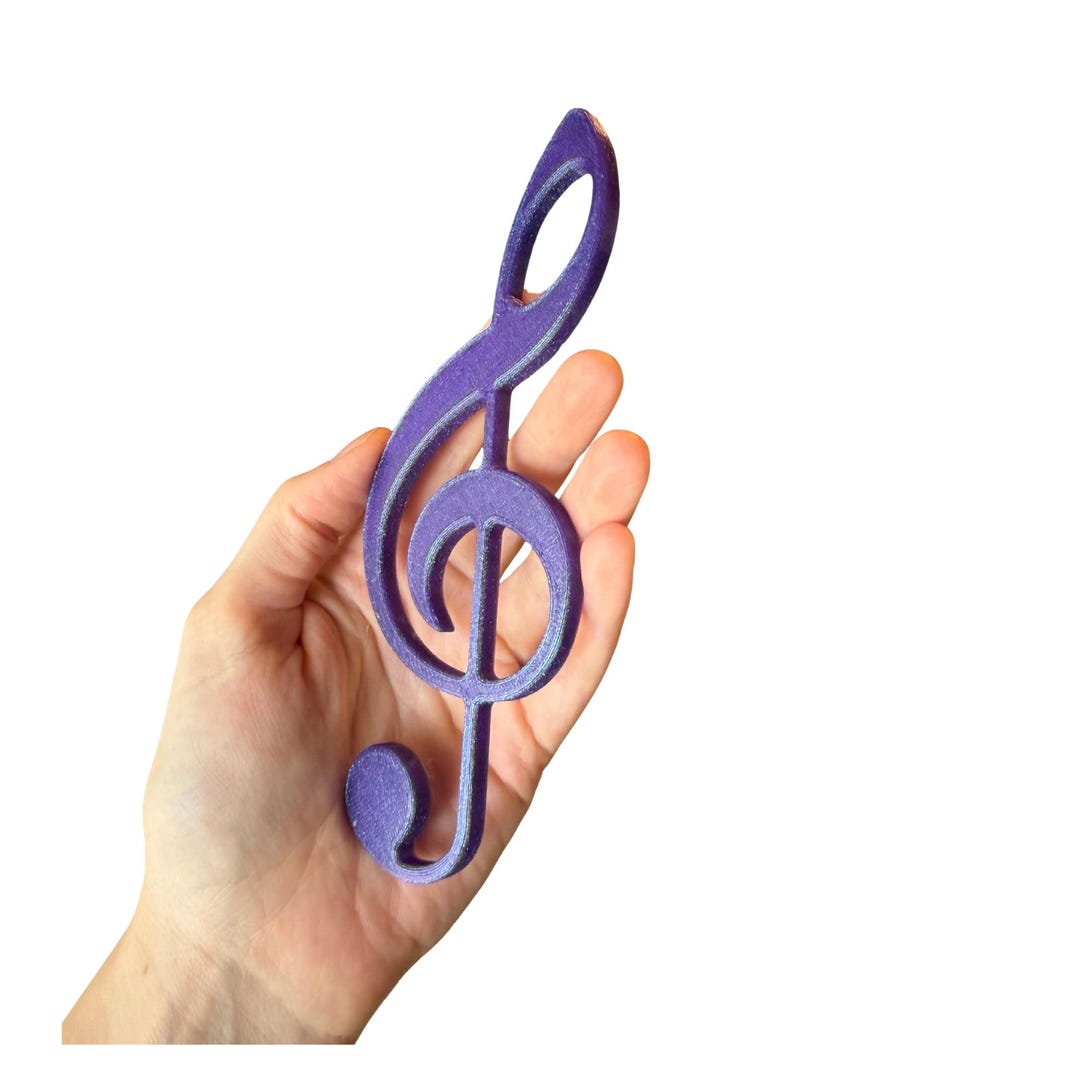 Treble Clef Magnet - Black or Purple Shimmer - Etsy