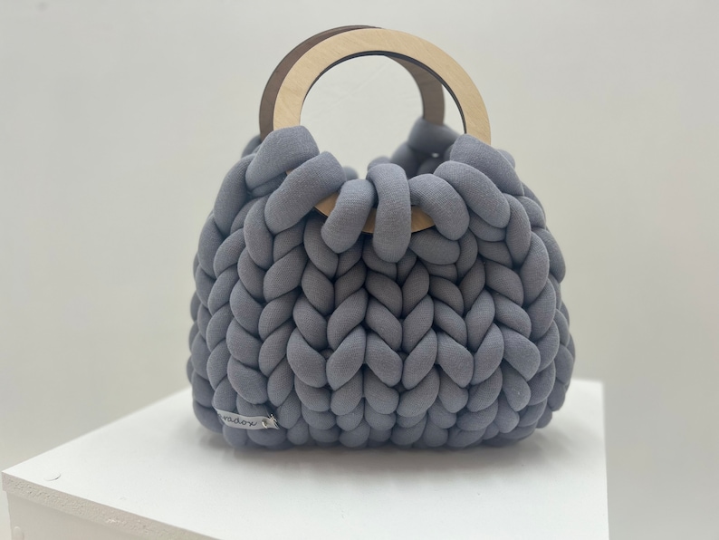 Big Yarn Bag, Chunky Knit Bag, Knit Bag, Puffer Bag, Handmade Bag - Etsy