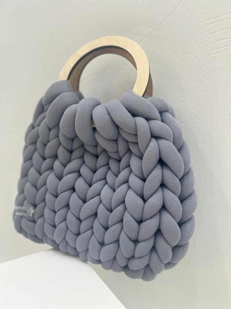 Big Yarn Bag, Chunky Knit Bag, Knit Bag, Puffer Bag, Handmade Bag - Etsy