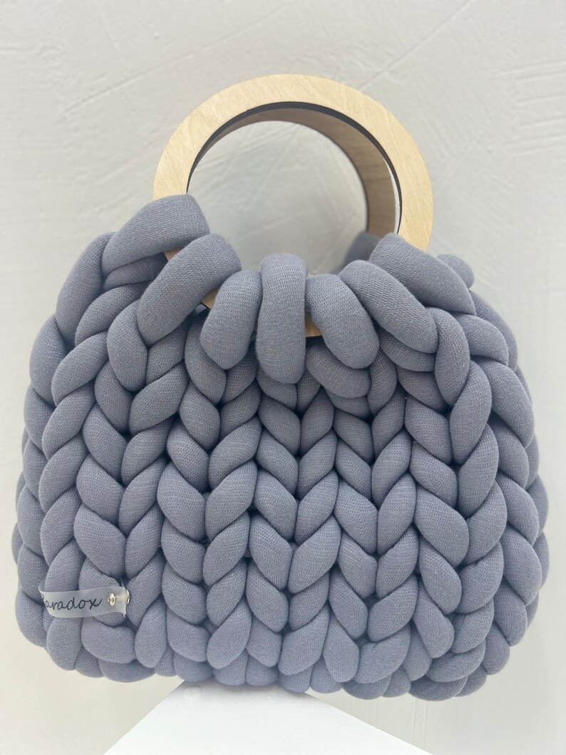 Big Yarn Bag, Chunky Knit Bag, Knit Bag, Puffer Bag, Handmade Bag - Etsy