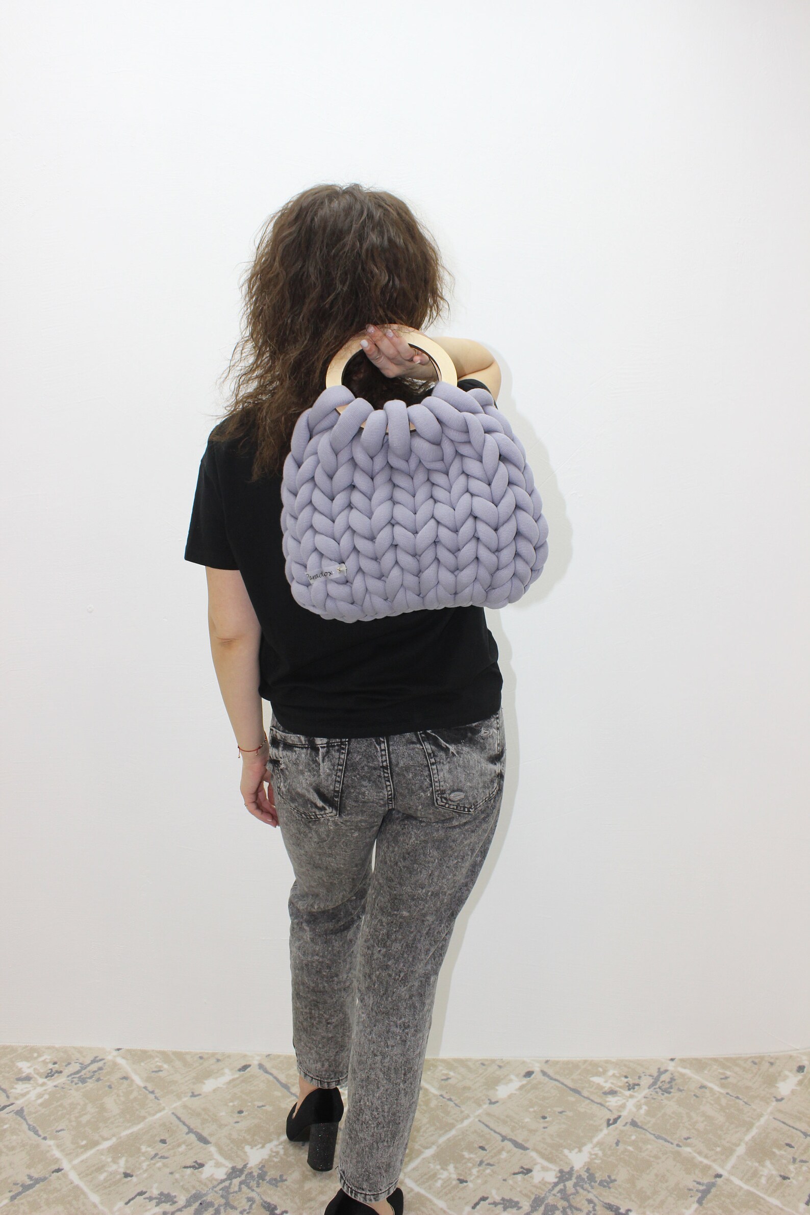 Big Yarn Bag, Chunky Knit Bag, Knit Bag, Puffer Bag, Handmade Bag - Etsy