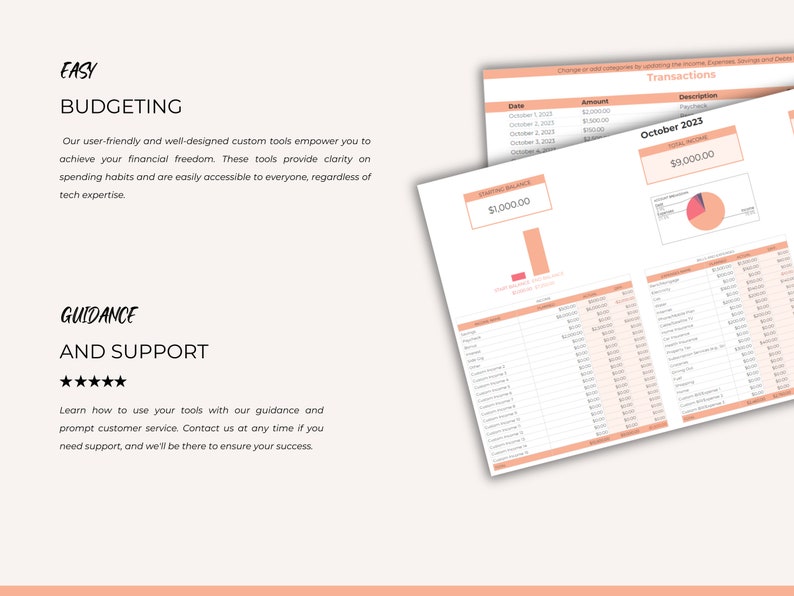 Ultifinance Monthly Budget Spreadsheet for Google Sheets, Simple Budget ...