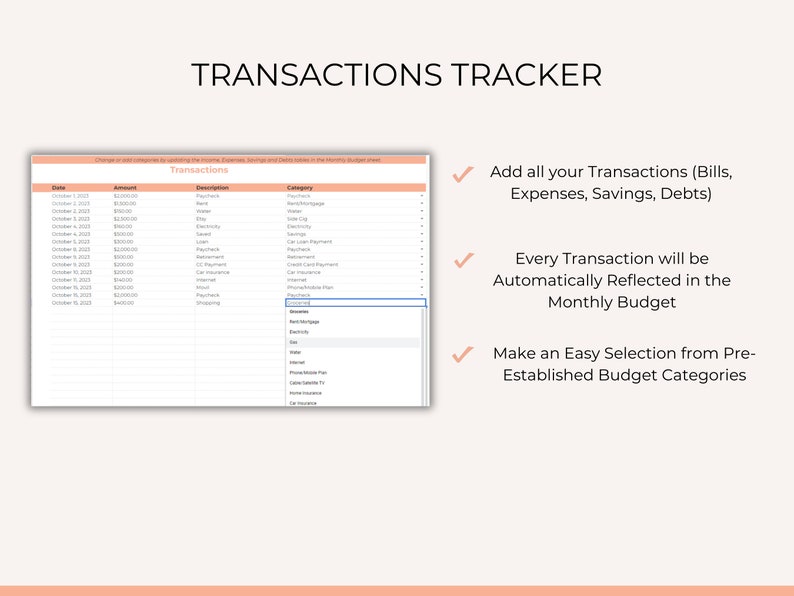 Ultifinance Monthly Budget Spreadsheet for Google Sheets, Simple Budget ...