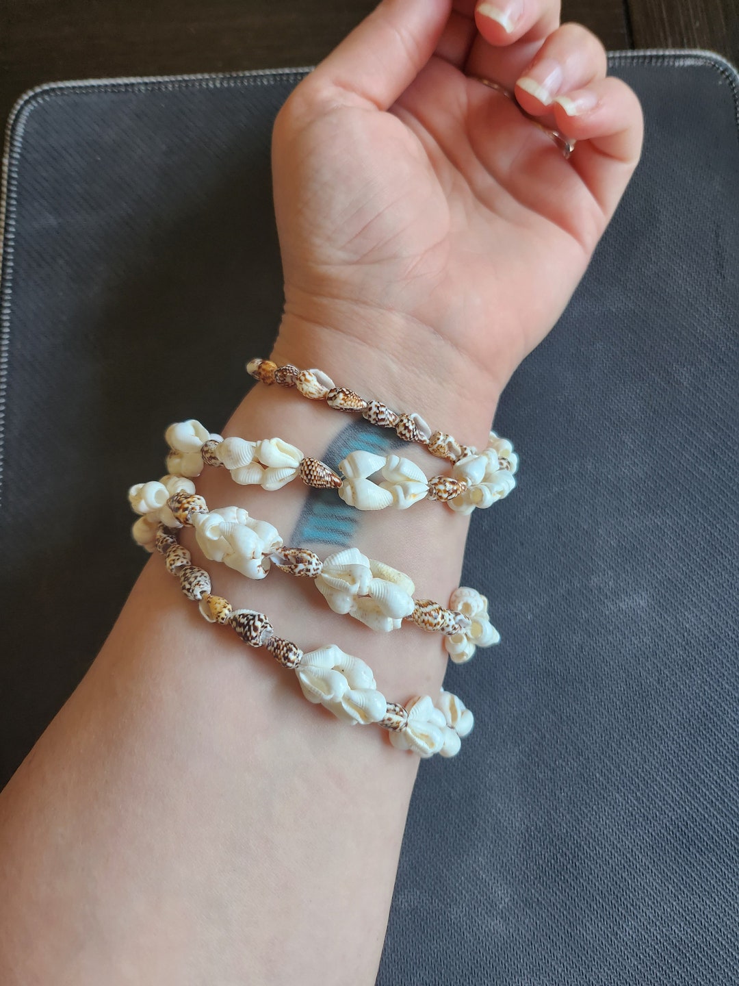 Vintage 90s Coral Puka Shell Necklace - Etsy