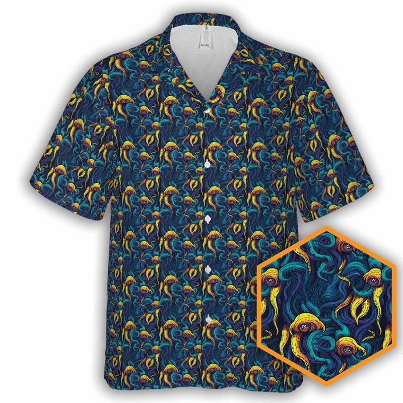 Tropical Cthulhu | Cthulhu Button-up Hawaiian Shirt - Etsy