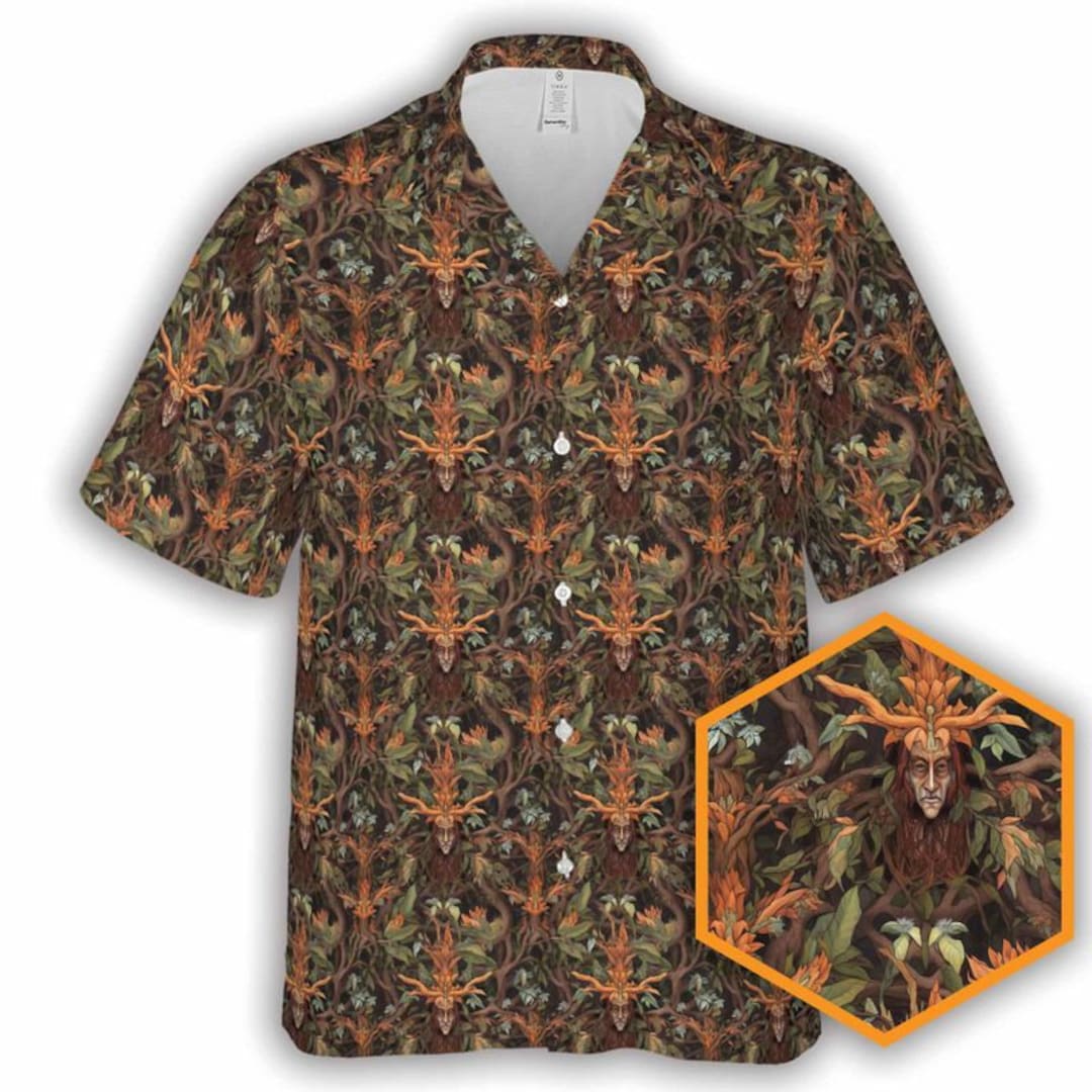 Tropical Treant Dnd Button-up Hawaiian Shirt - Etsy