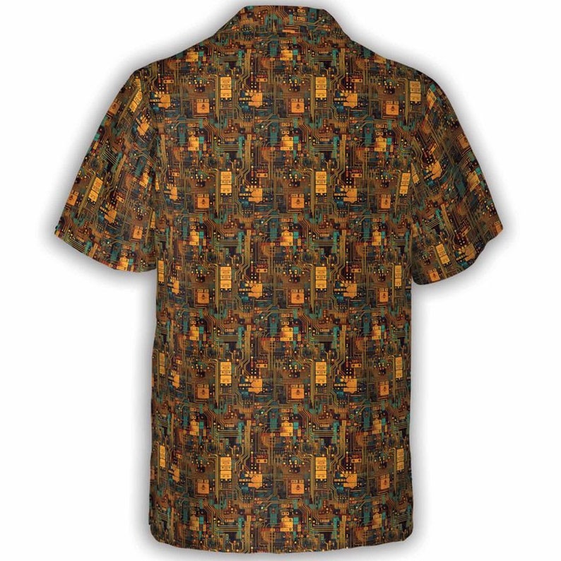 Circuit Board | Sci-fi Button-up Hawaiian Shirt - Etsy