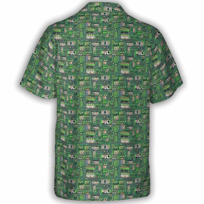 Circuit Board | Sci-fi Button-up Hawaiian Shirt - Etsy