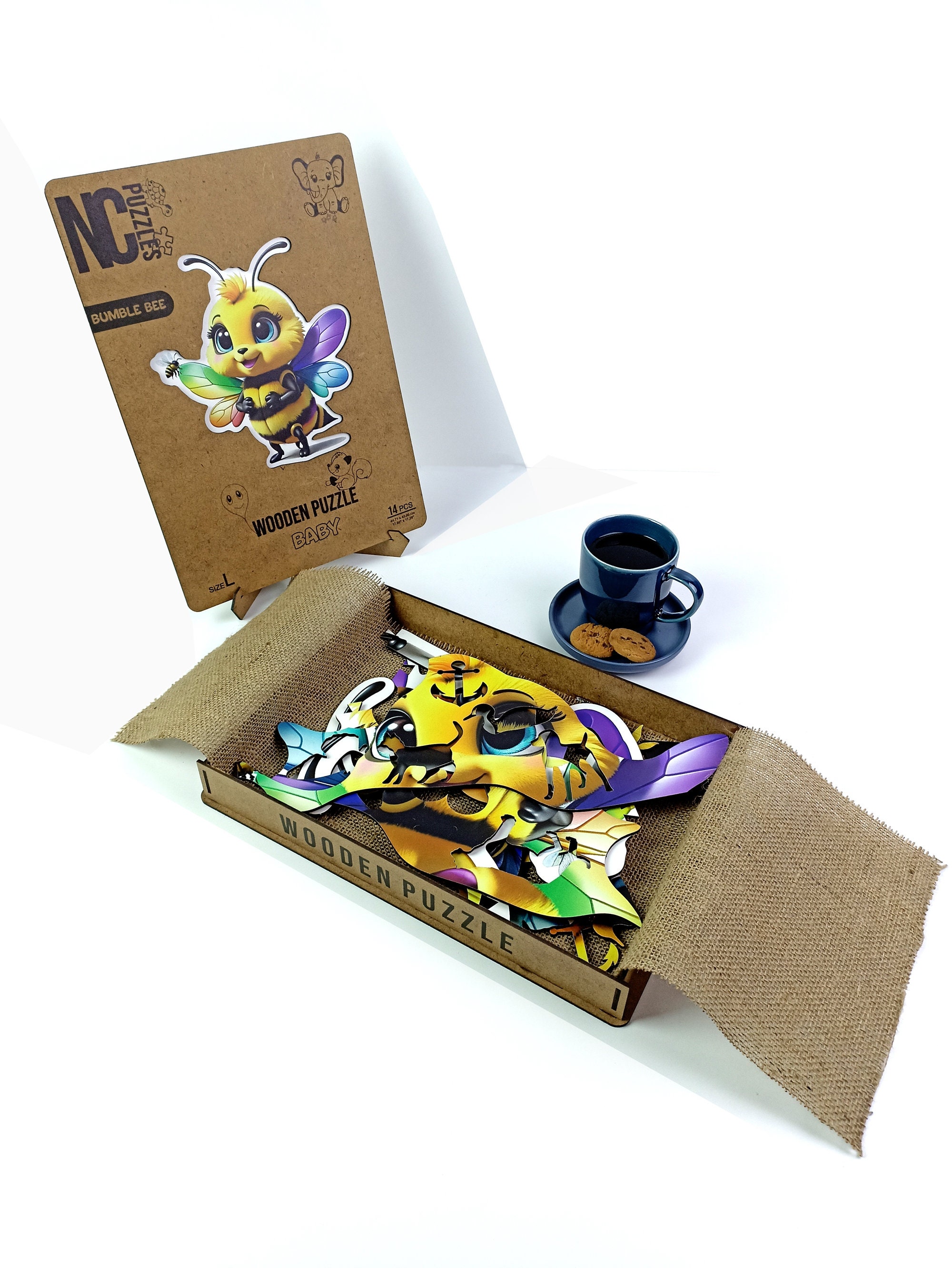 NC PUZZLE : Bumble Bee in Wooden for Children - Etsy