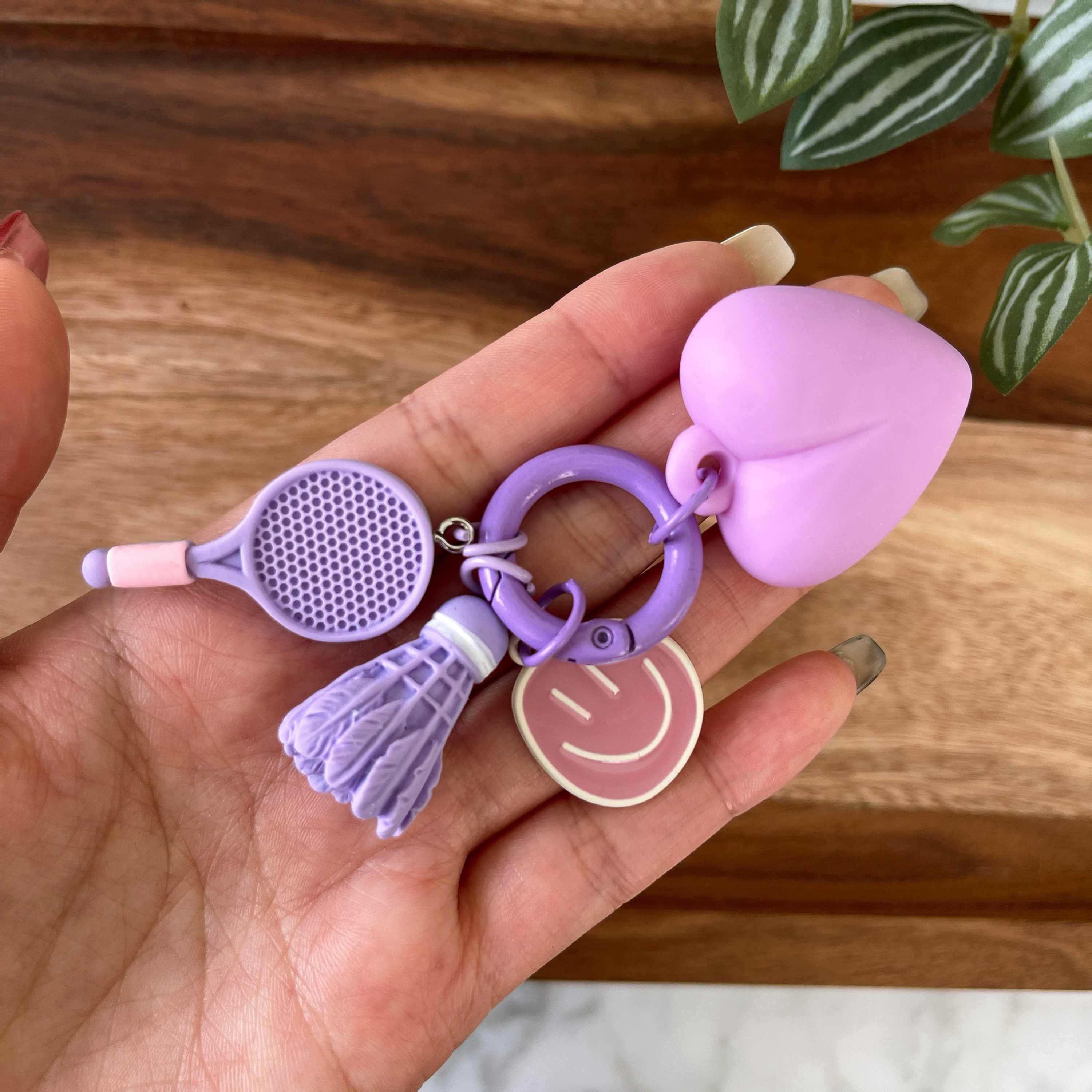 Cute Badminton Bag Charm Unique Badminton Keychain Kawaii Badminton ...