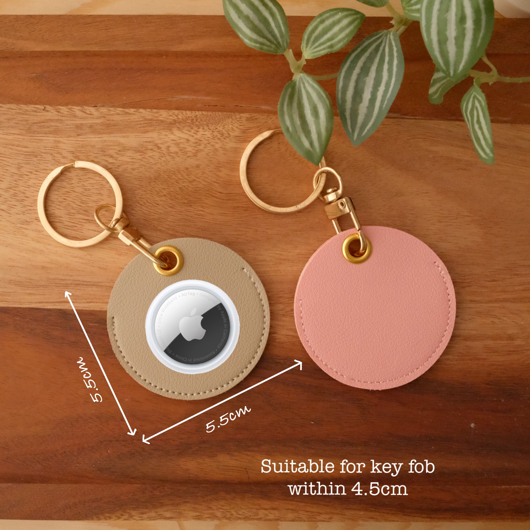 Personalized AirTag Leather Key Ring | Personalized Key Fob Leather ...