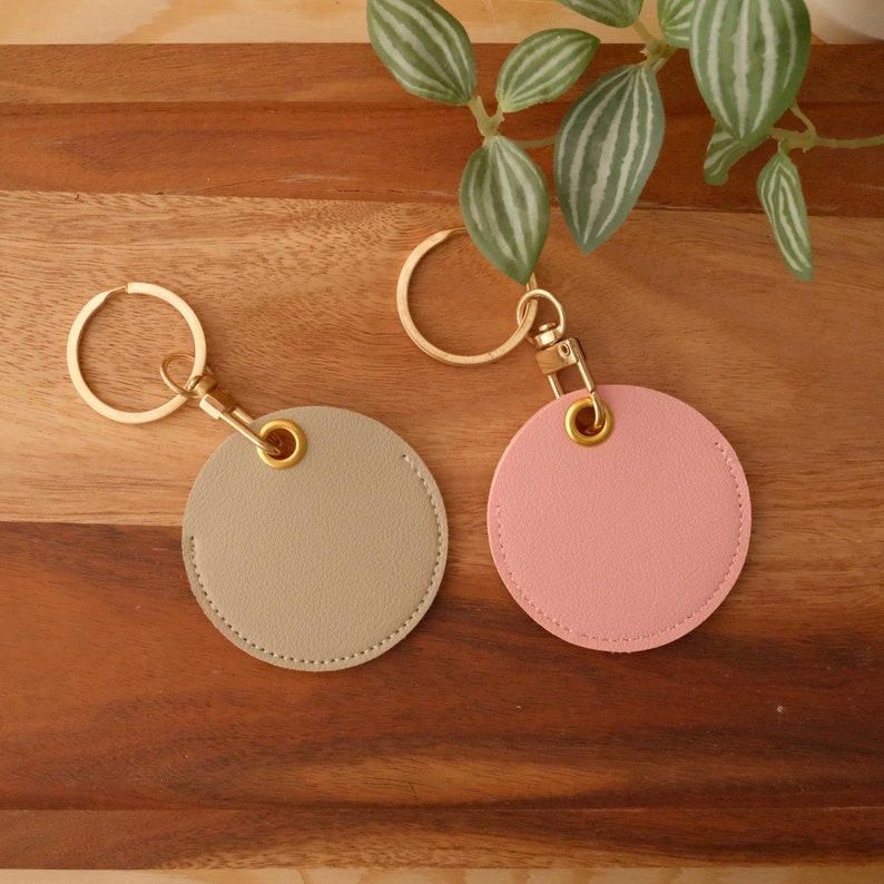 Personalized AirTag Leather Key Ring Personalized Key Fob Leather Case ...