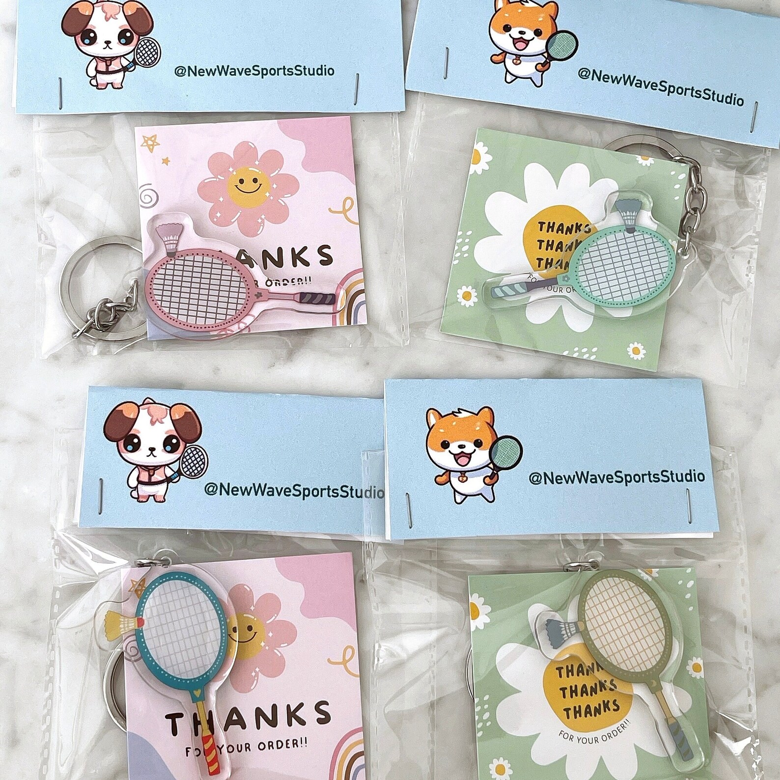 Badminton Racket Keychain | Unique Badminton Bag Charm | Badminton Gift ...