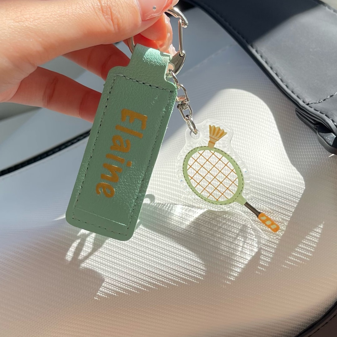Personalized Badminton Keychain | Badminton Bag Charm | Badminton Gift ...
