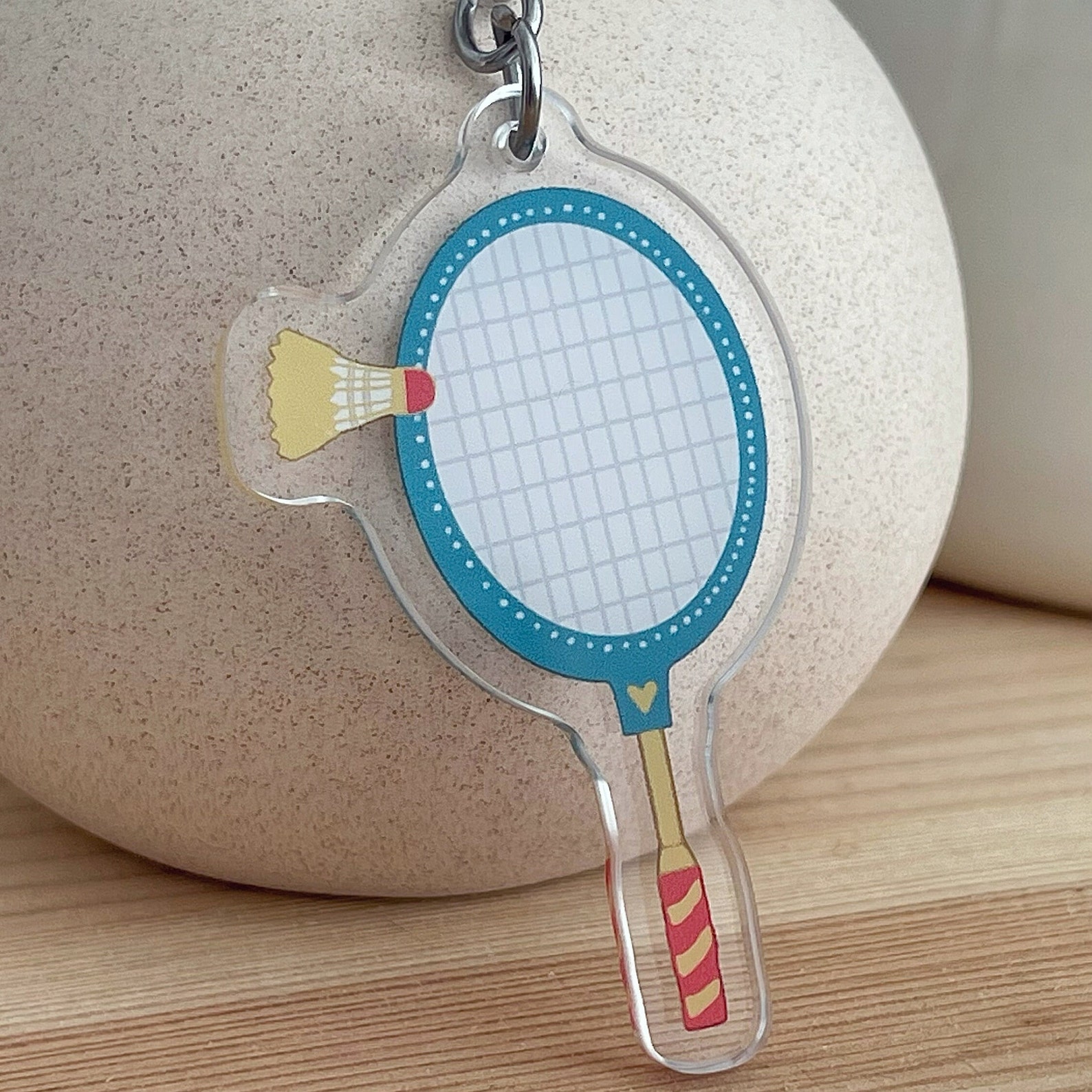 Badminton Racket Keychain | Unique Badminton Bag Charm | Badminton Gift ...
