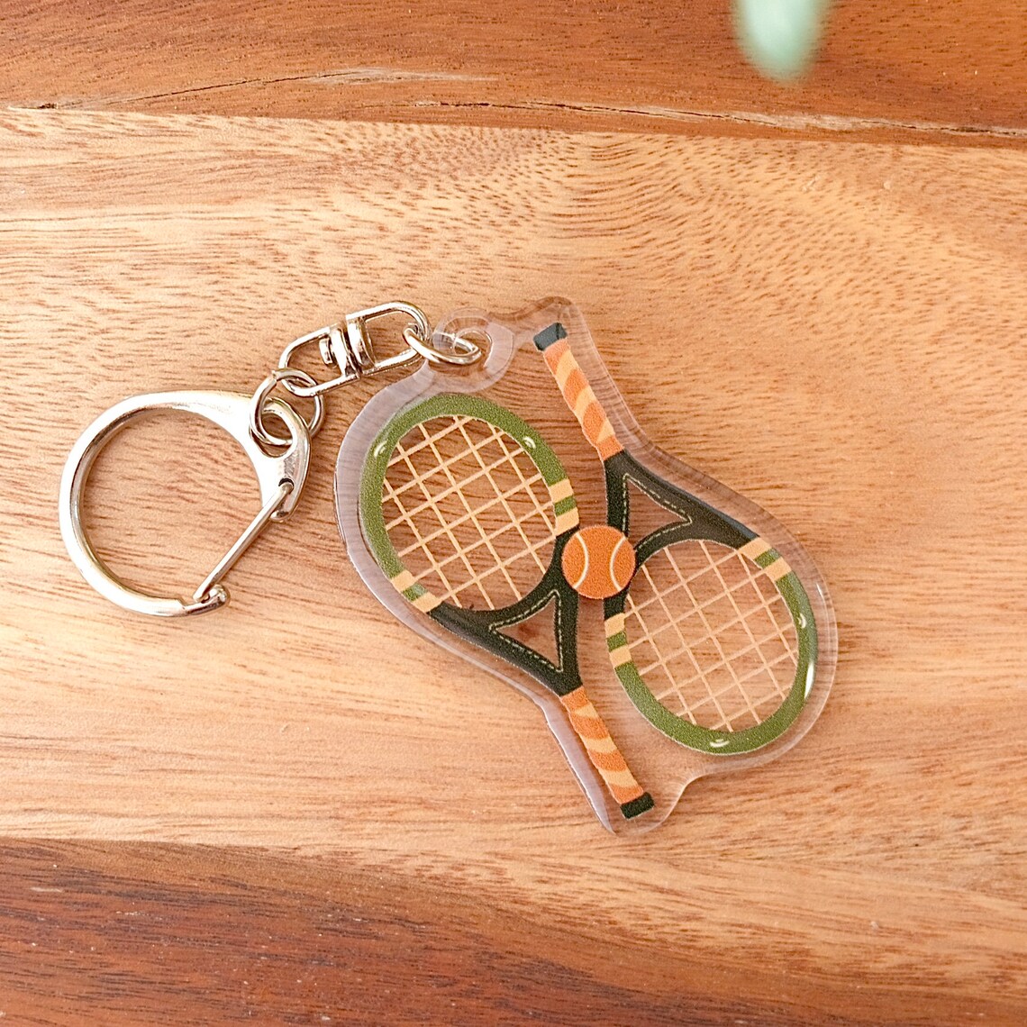 Personalized Tennis Keychain Custom Tennis Bag Charm Cute Tennis Gift ...