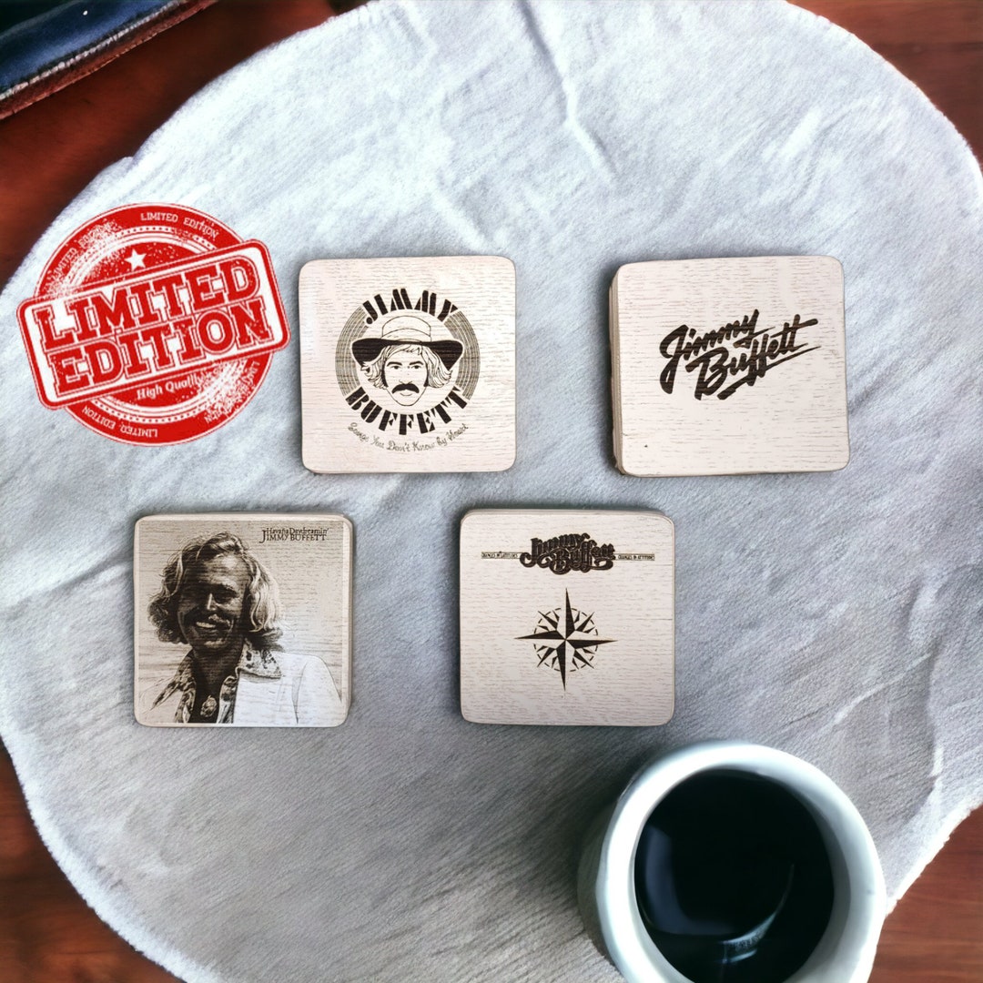 Jimmy Buffett 4 Album Cover Coaster Set - Etsy
